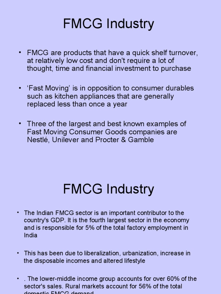 Overview of the FMCG Industry in India | PDF | Glaxo Smith Kline
