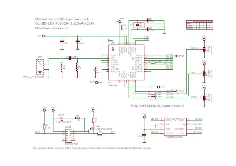 Mod Wifi Esp8266 Schematic