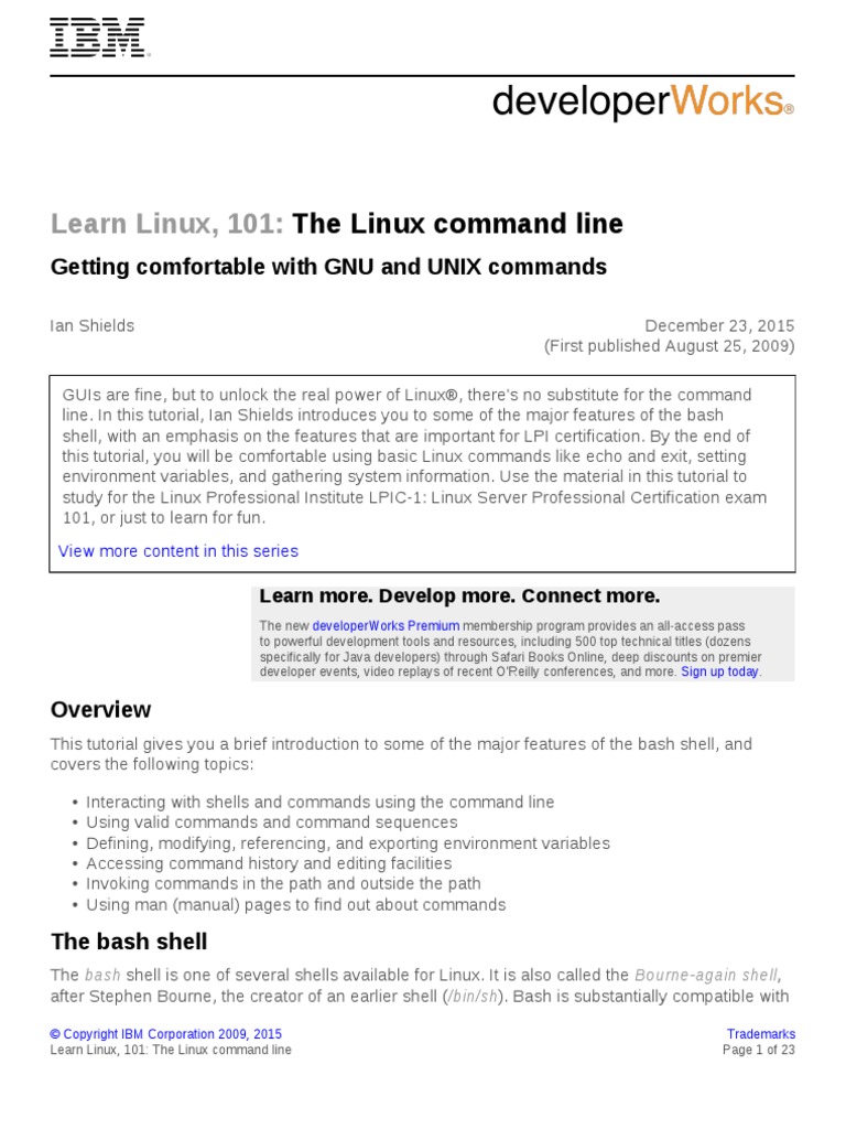 The Linux Command Line Gettingcomfortablewith GNU and UNIX Commands | PDF | Command Line ...