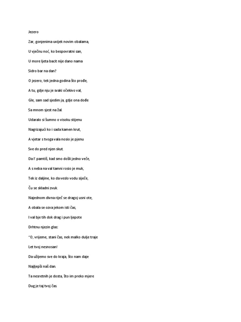 Jezero Lamartin | PDF