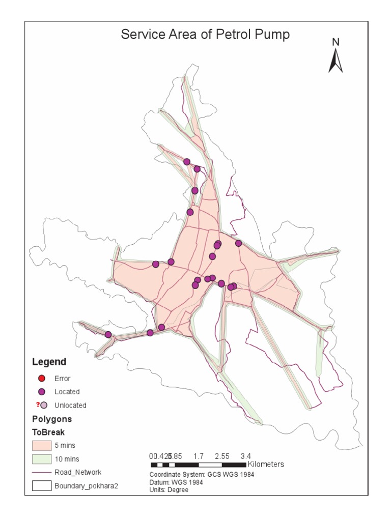 Service Area of Petrol Pump: Legend | PDF