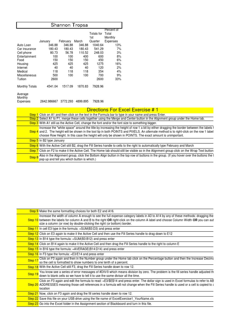 Edt 180 Excel | PDF | Microsoft Excel | Computing