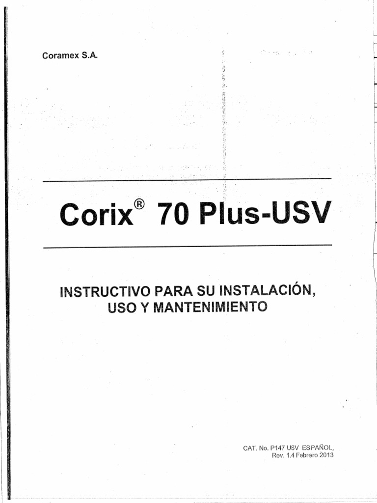 Corix 70 Plus Usv PDF | PDF