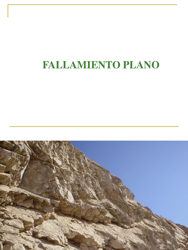 Falla Plana | Falla (geología) | Estrato