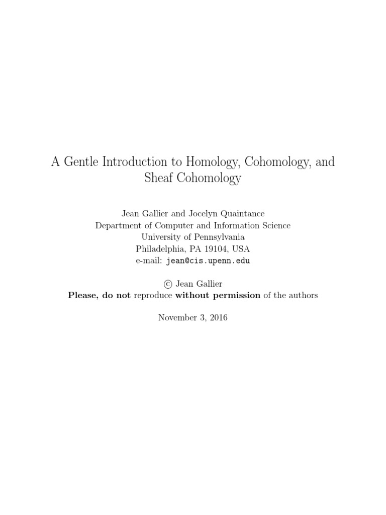A Gentle Introduction To Homology, Cohomology, and Sheaf Cohomology ...