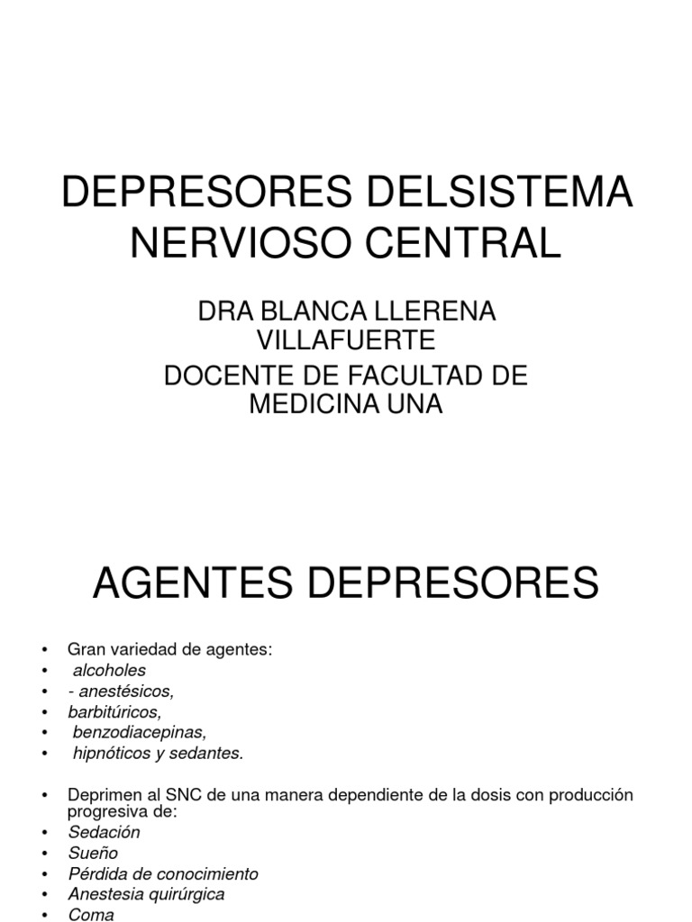 Depresores del SNC y Efectos del Alcohol | PDF | Ácido gamma ...