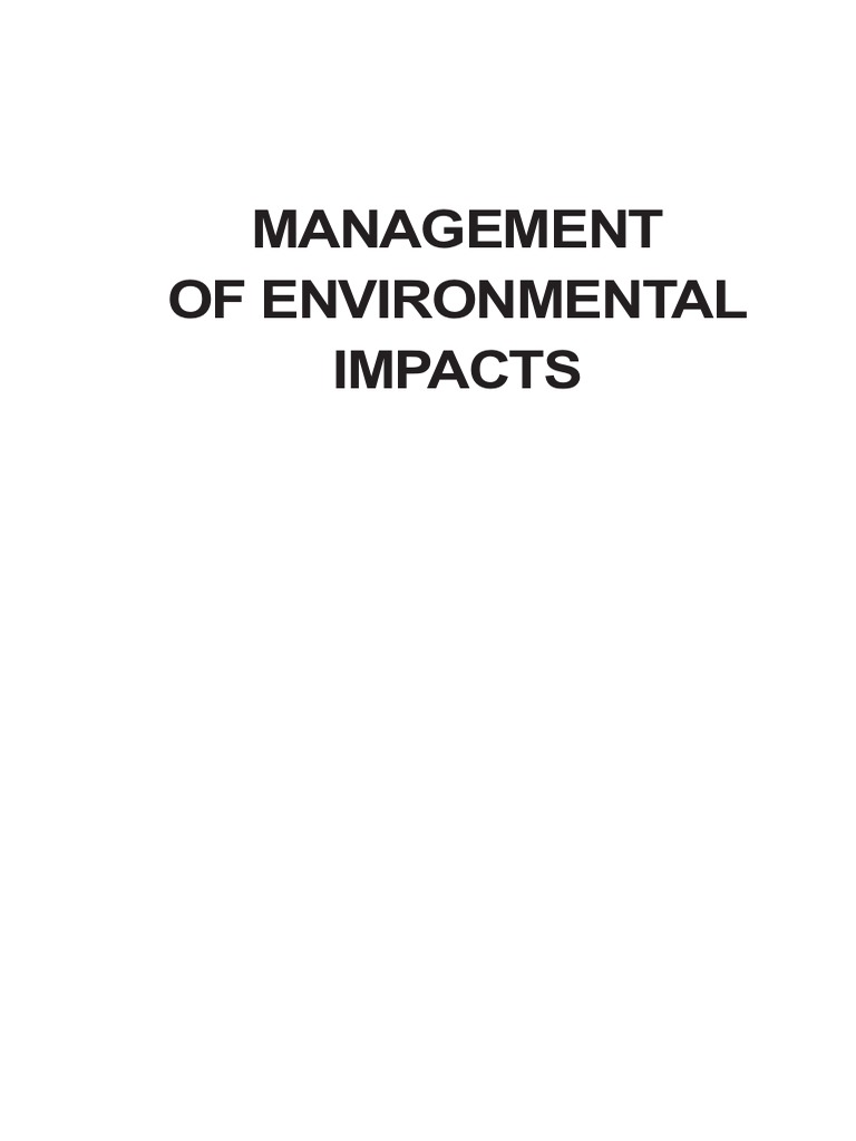Environmental Impact Management Guide | PDF | Environmental Impact ...