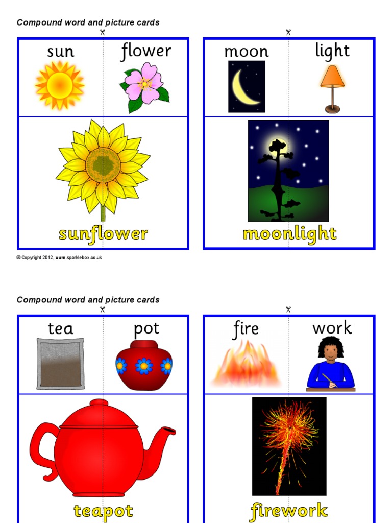 Compound Words Flash Cards | PDF | Tea | Nature