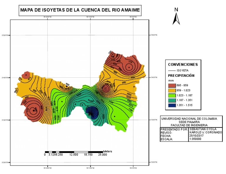 Mapa de Isoyetas de La Cuenca Del Rio Amaime | PDF
