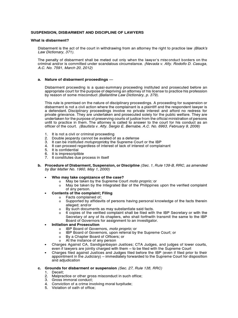 Disbarment Readmission | Disbarment | Practice Of Law