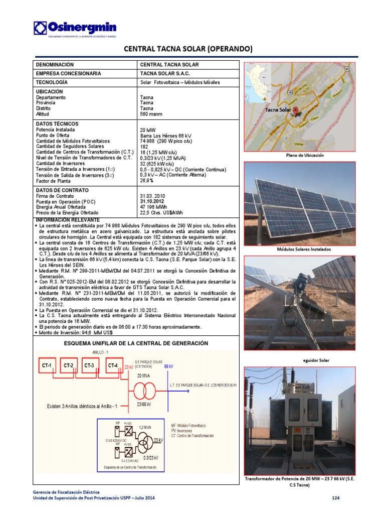 CS Tacna | PDF | Fotovoltaica | Energía solar