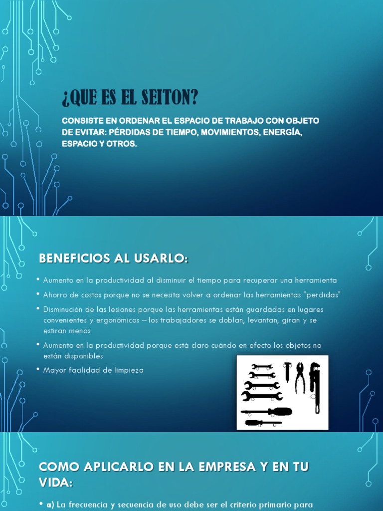 Beneficios y Aplicaciones del Seiton | PDF | Informática y tecnología ...