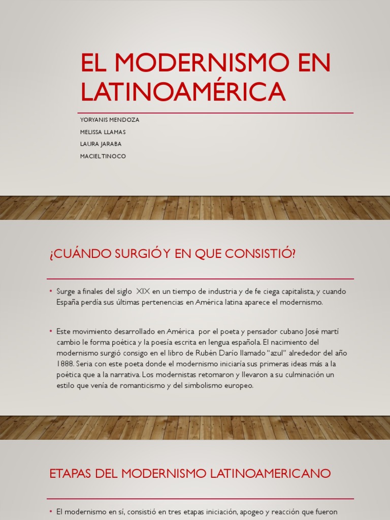 El Modernismo en Latinoamérica | PDF | Simbolismo (Artes) | Poesía