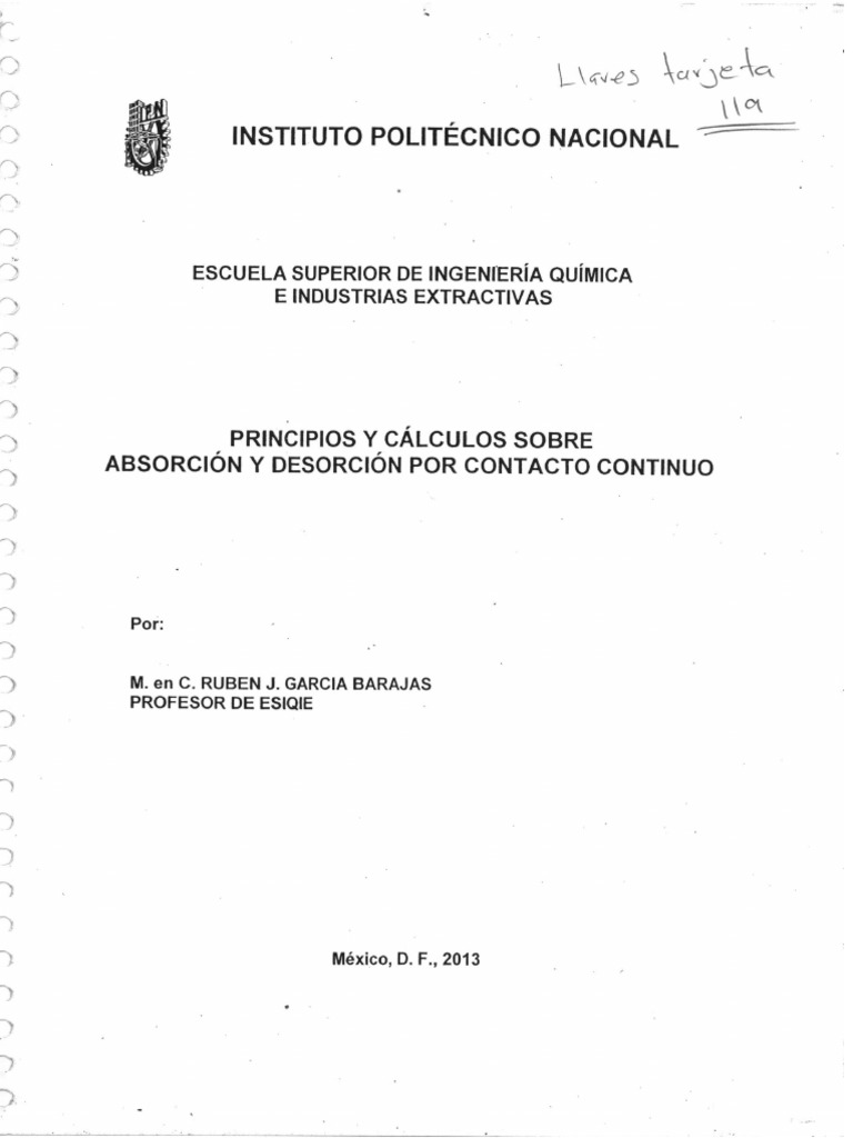 Manual Absorción Barajas Esiqie Ipn | PDF