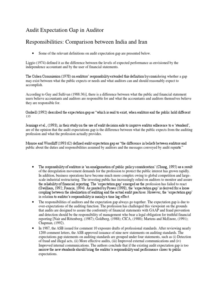 Audit Expectation Gap: India vs Iran | PDF | Financial Audit | Audit
