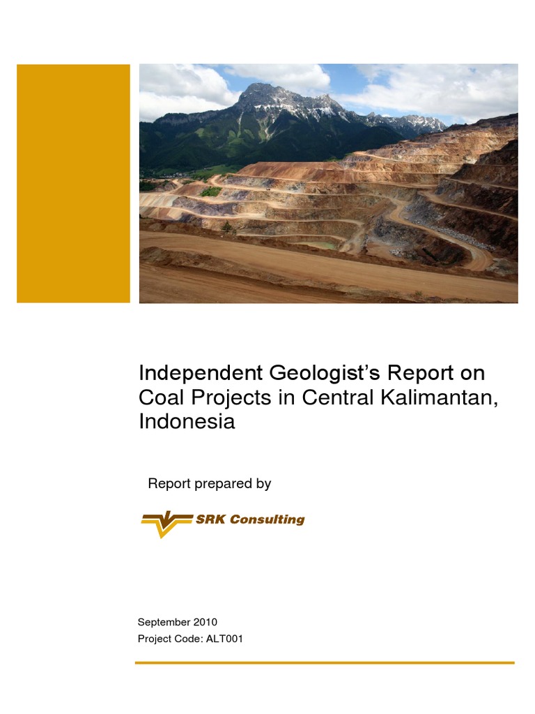 SRK Report Central Kalimantan Coal Projects | PDF | Bituminous Coal | Coal