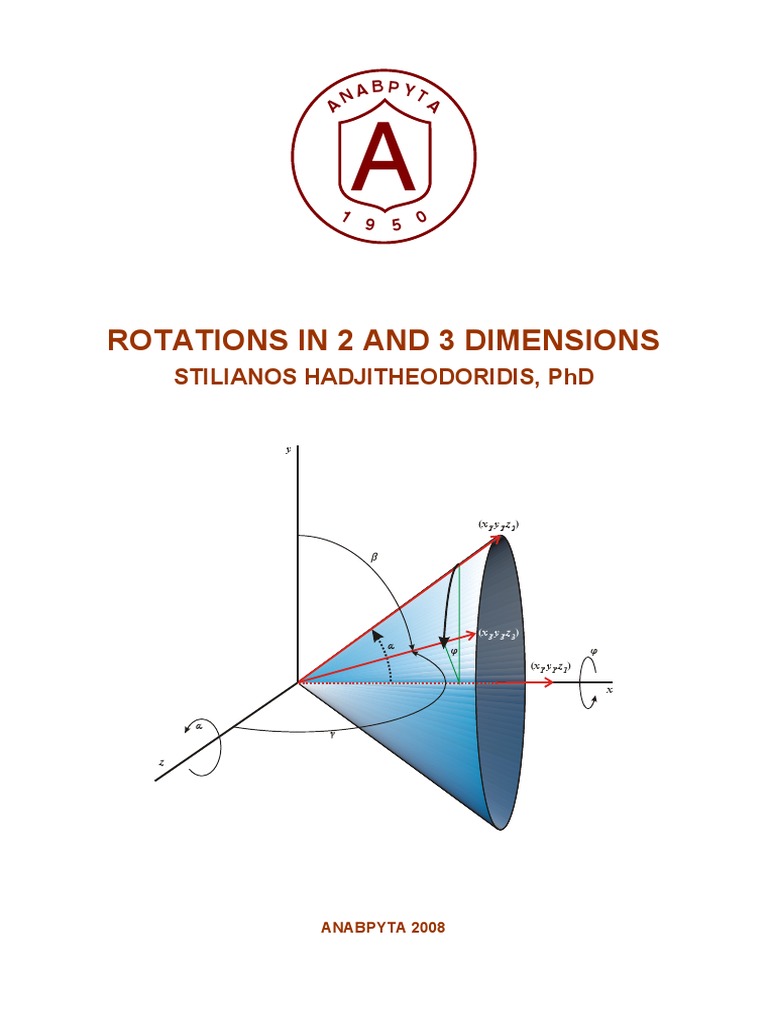 Rotations in 2 and 3 Dimensions | PDF | Cartesian Coordinate System ...