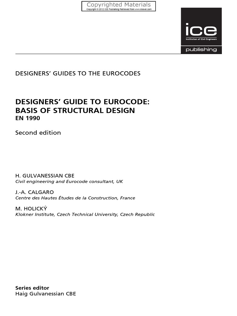 Designers Guide To en 1990 Basis of Structural Design PDF | PDF ...