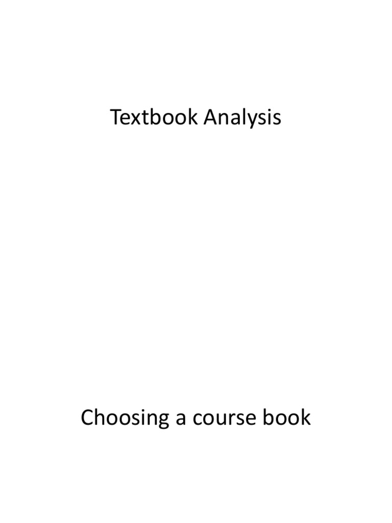 Choosing A Course Book | PDF | Textbook | Teachers