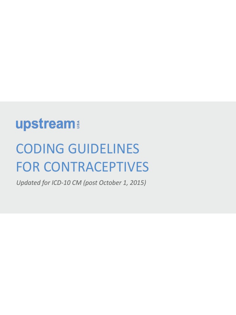 Contraceptive Coding Guidelines ICD-10 | PDF | Birth Control ...
