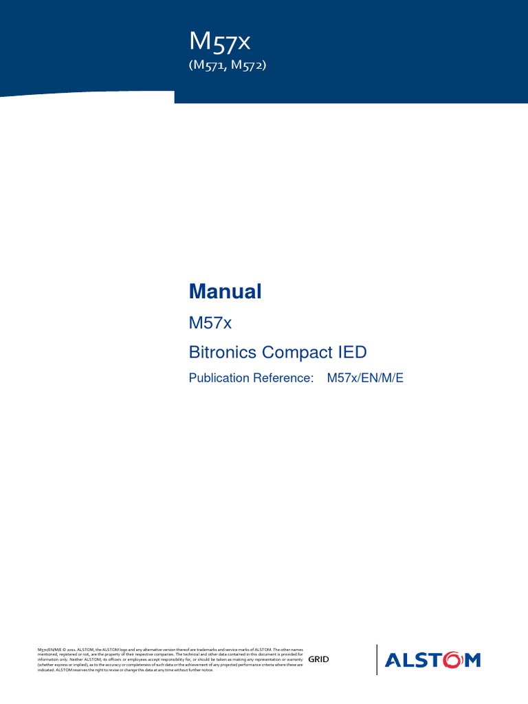 Manual: M57x Bitronics Compact IED | PDF | Battery (Electricity ...