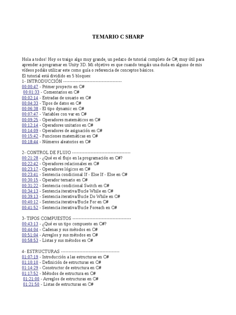Curso C Sharp PDF | PDF