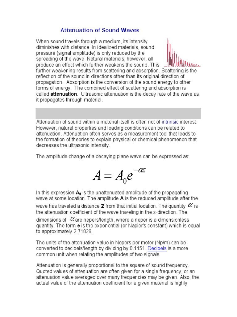 Understanding Sound Wave Attenuation | PDF | Attenuation | Waves