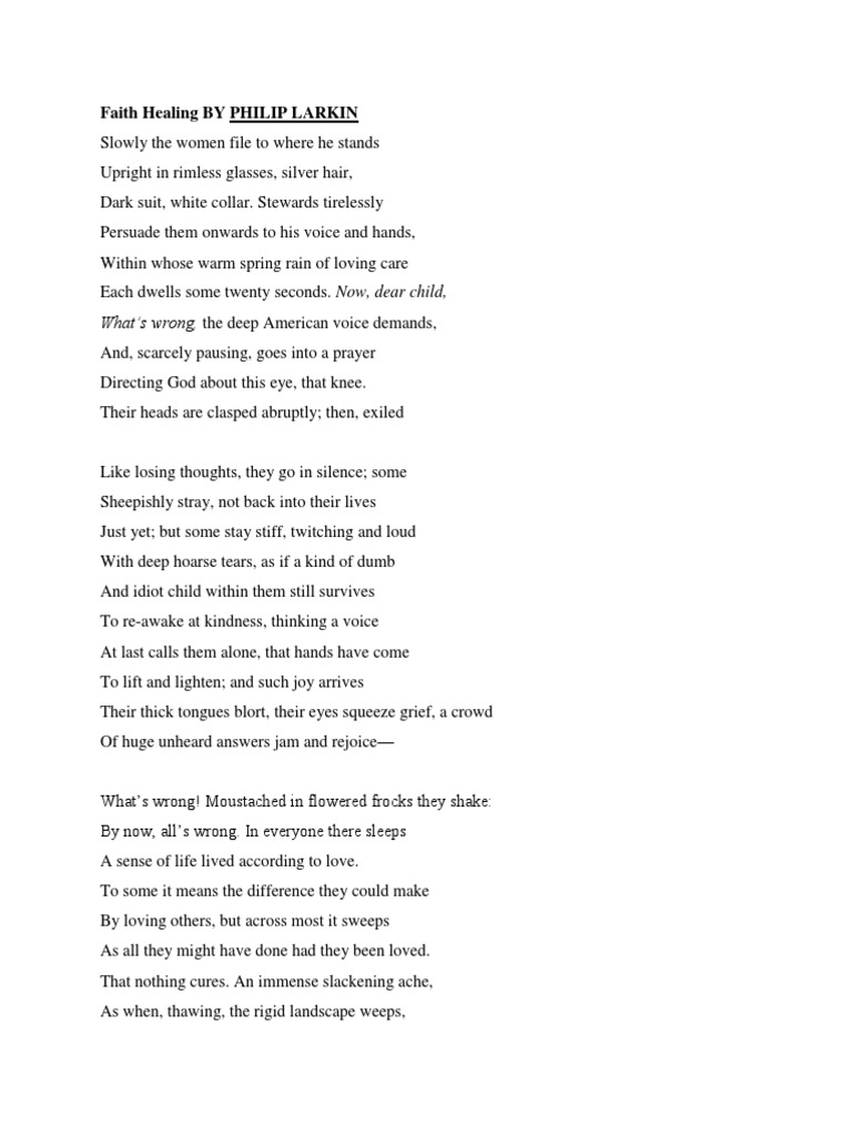 Philip Larkin | PDF | Poetry | Languages