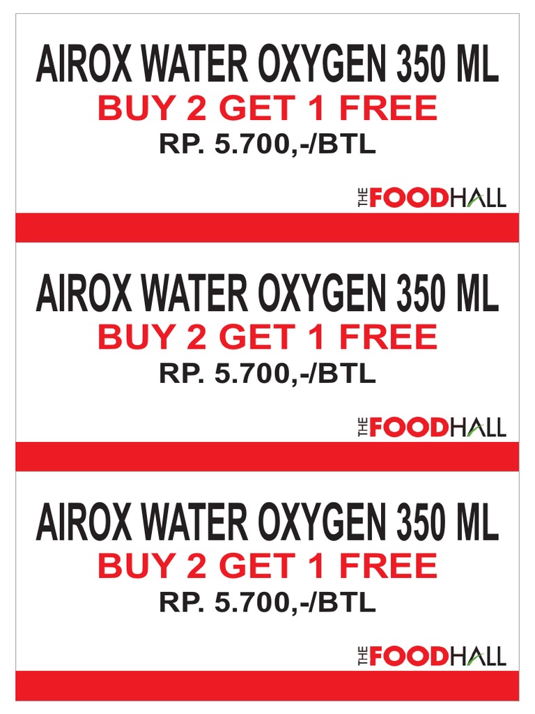 Buy 2 Get 1 Free: Airox Water Oxygen 350 ML | PDF