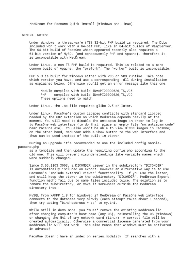 Quick Install Pacsone | PDF | Php | Apache Http Server