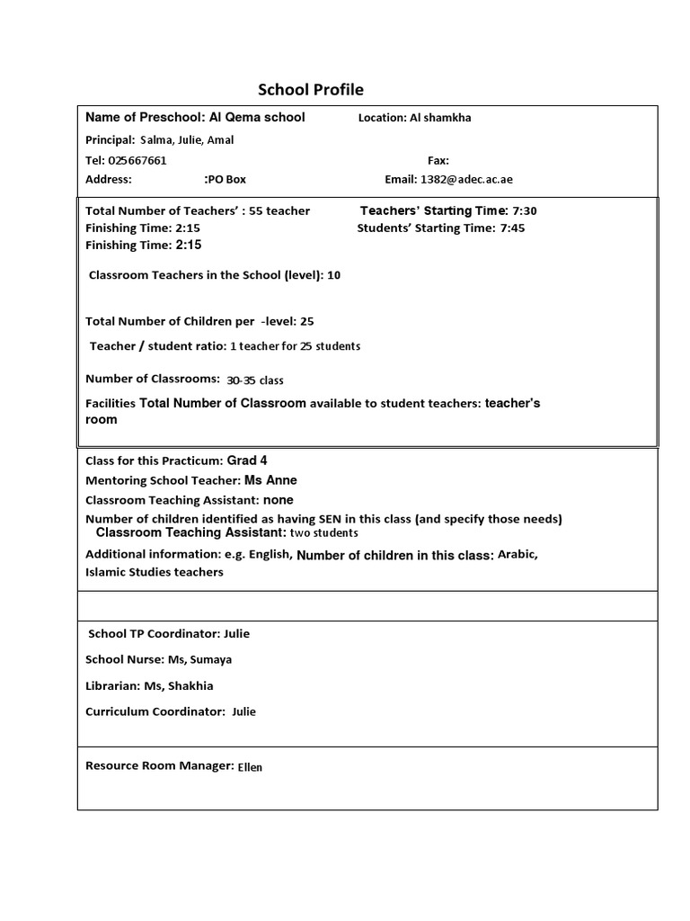 School Profile | PDF