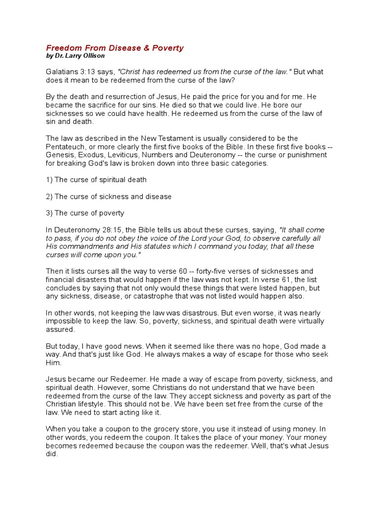 Freedom From Disease | PDF | Book Of Leviticus | Sin