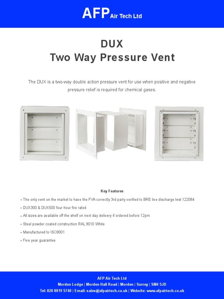 Afp Dux Data Sheet | PDF | Building Engineering | Nature