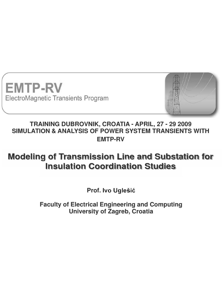 Insulation Coordination - EMTP - RV1 | PDF | Electrical Substation | Insulator (Electricity)