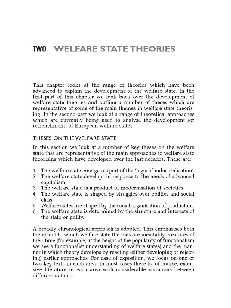 Welfare State Theories Explained | PDF | Welfare State | Capitalism