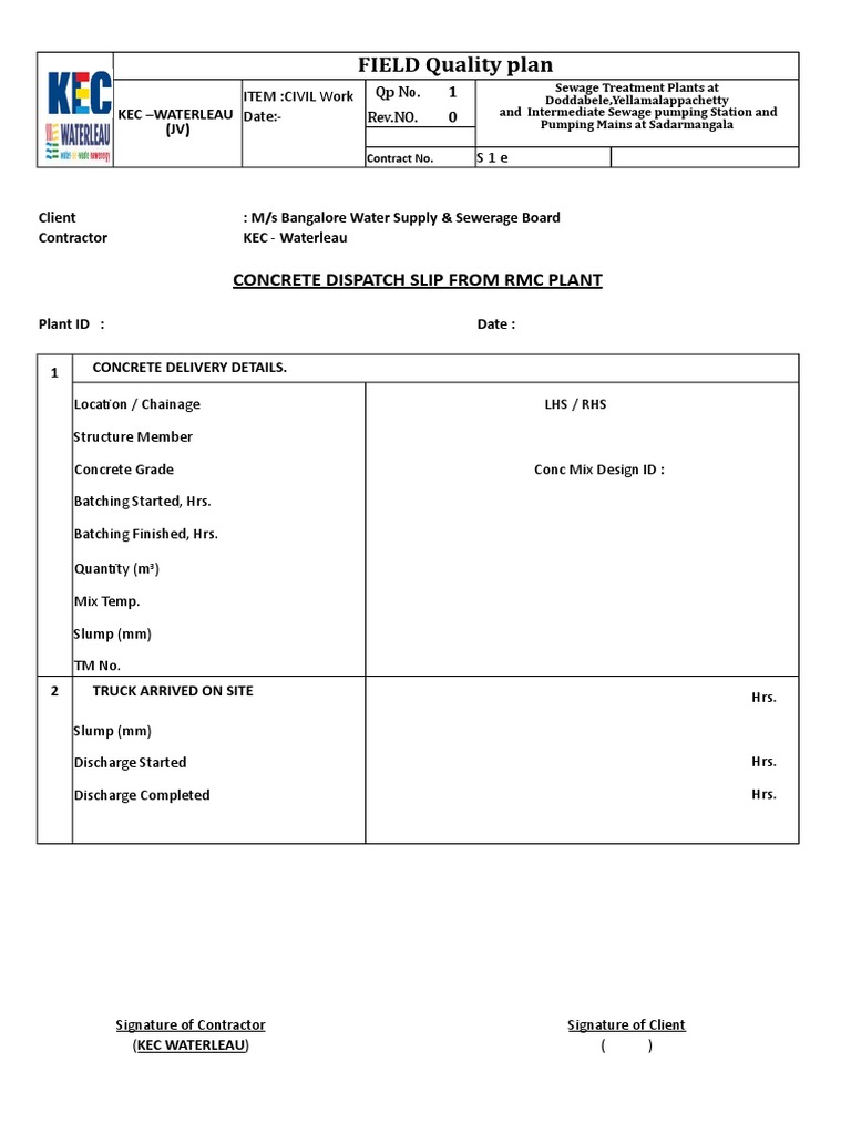 Concrete Dispatch Slip | PDF