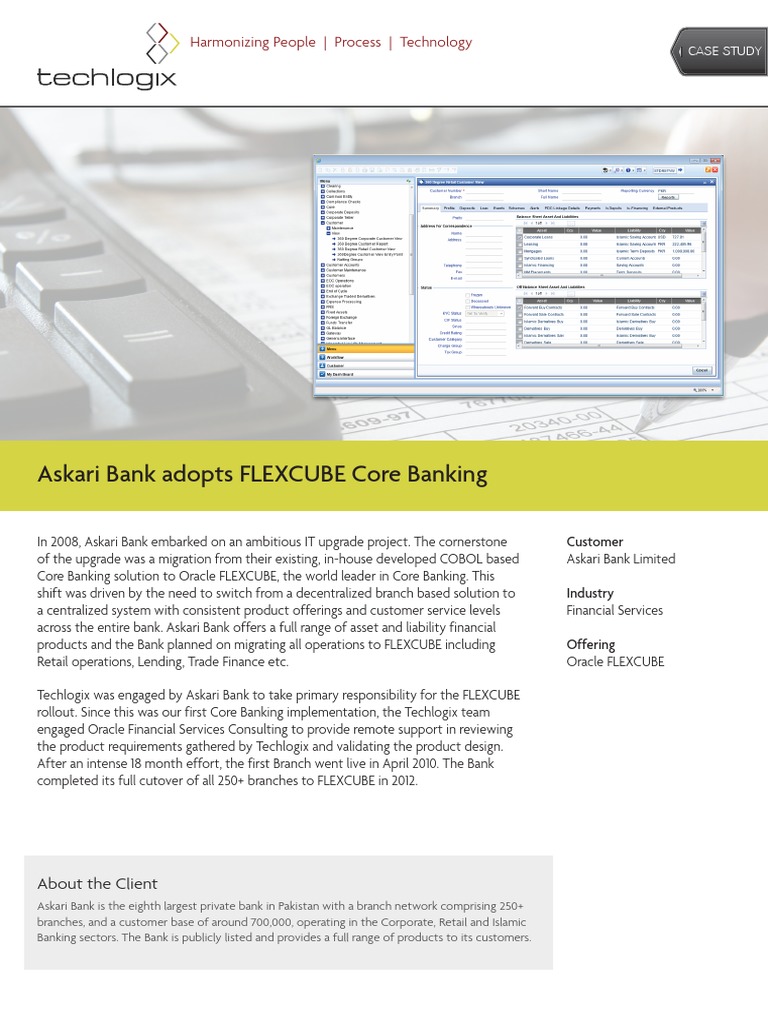 Case Study - Implementing FlexCube at Askari Bank PDF | PDF | Business Process Management | Banks