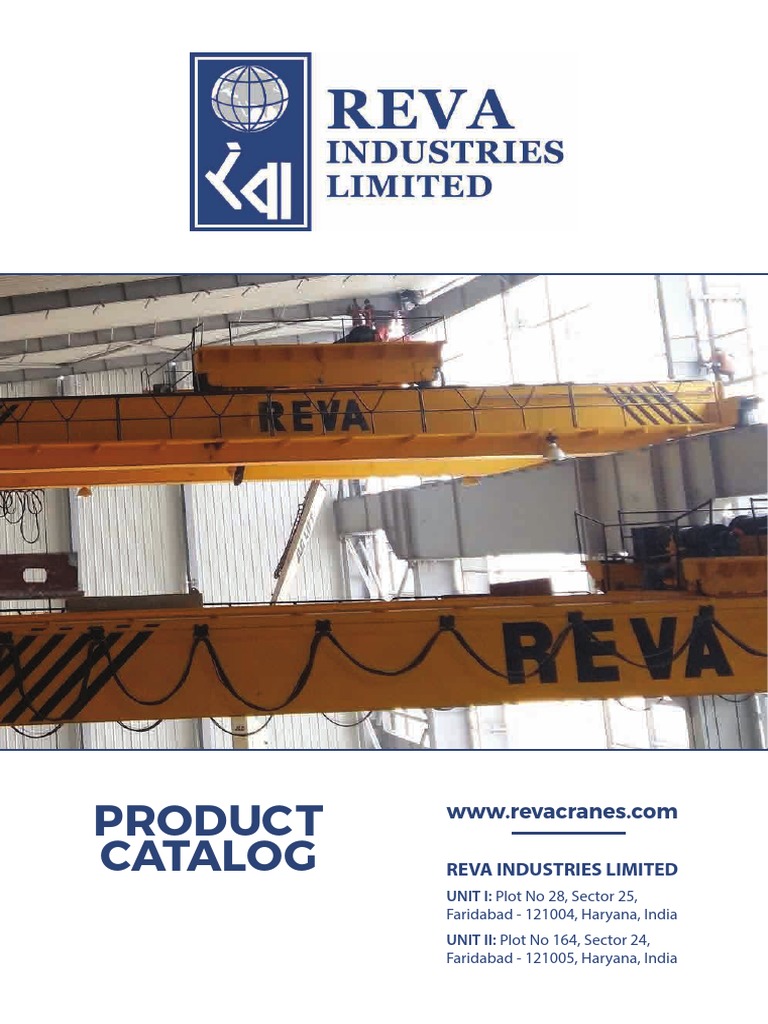Reva Products Catalogue | PDF | Gear | Crane (Machine)