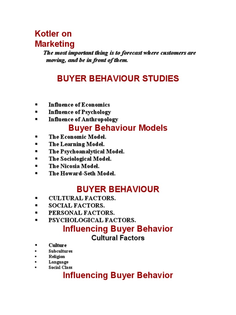 Consumer Behaviour Pdf Consumer Behaviour Behavior