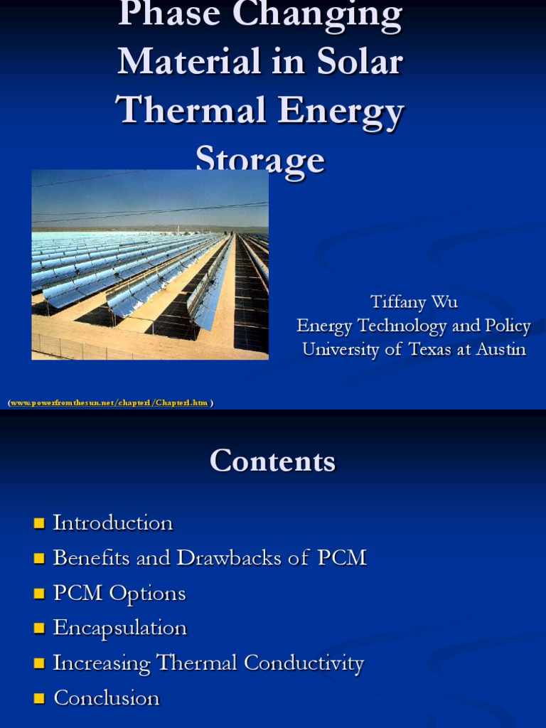 Thermal Energy Storage | PDF | Solar Energy | Energy Storage