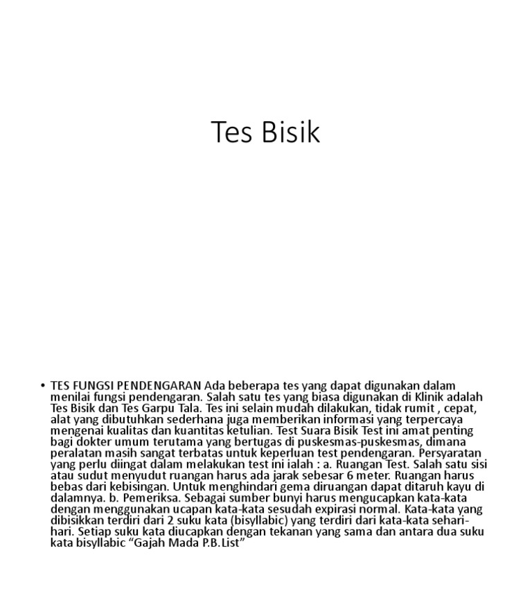 Tes Bisik | PDF