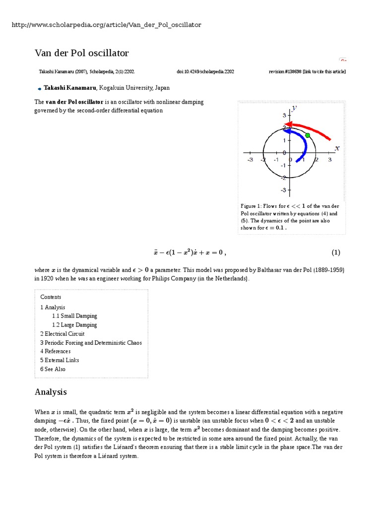Van Der Pol Oscillator | PDF | Chaos Theory | Electronic Oscillator