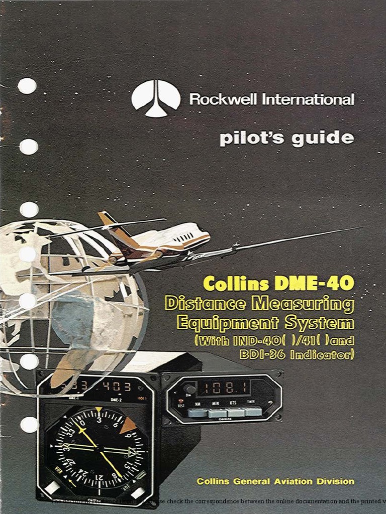 Rockwell Collins DME-40 Pilot's Guide | PDF | Telecommunications ...