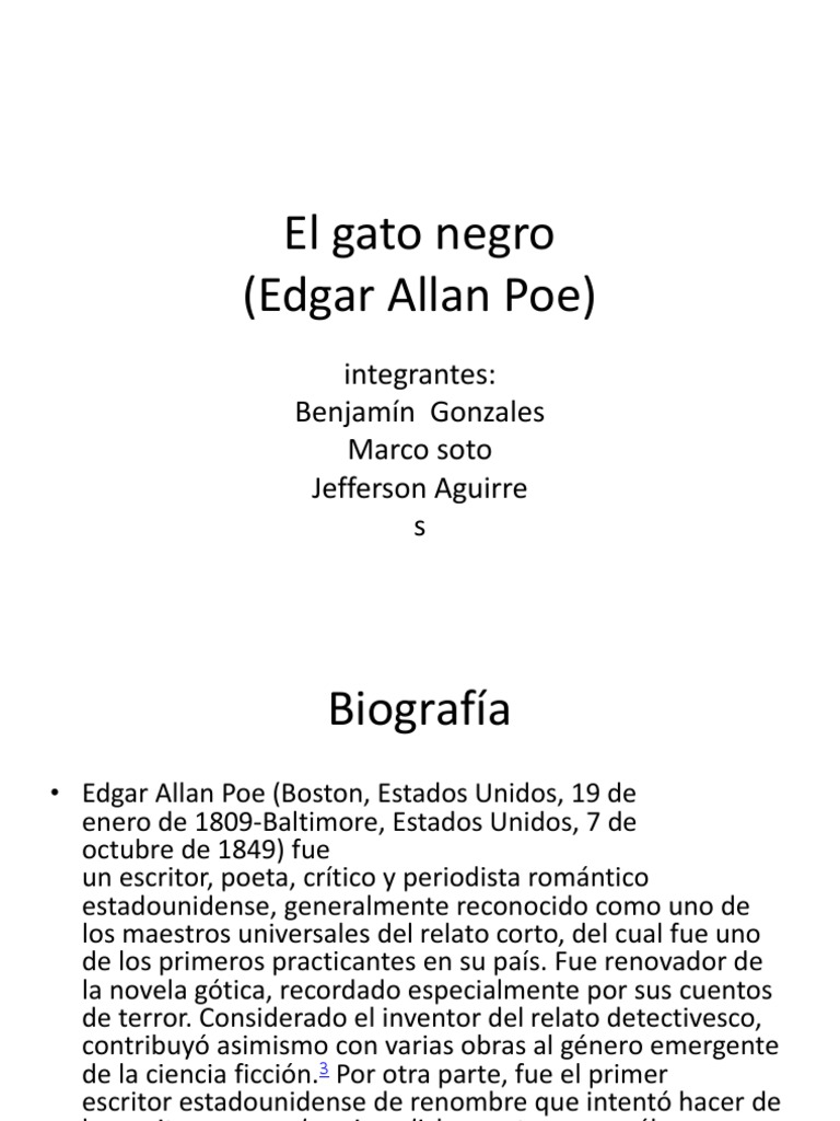 El Gato Negro .PPTX 222222-1 | PDF