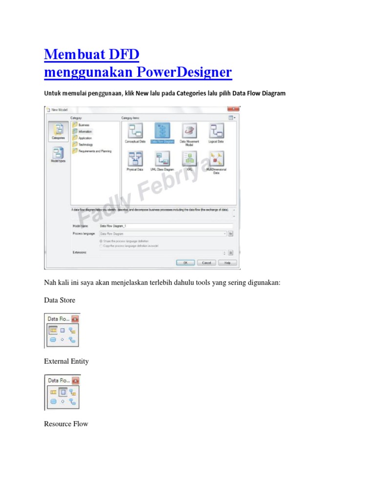 Membuat DFD Menggunakan Power Desainer 15 | PDF