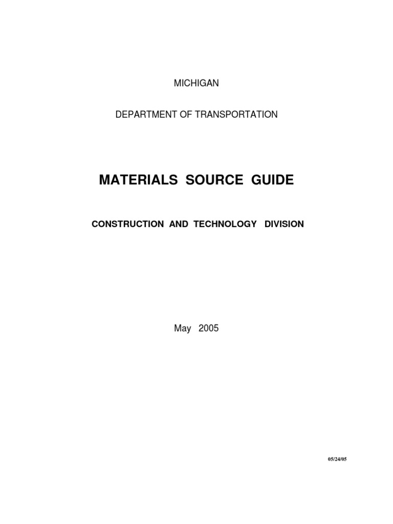 MDOT Material Source Guide Complete Print 126179 7 | Download Free PDF ...