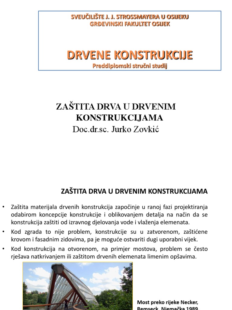 10 Predavanje Drvene Konstrukcije GFOS | PDF