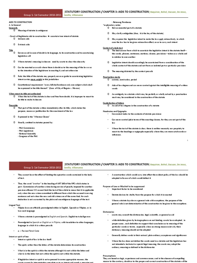 Statcon Chapter 3 - Contemporary Construction | PDF | Statutory ...