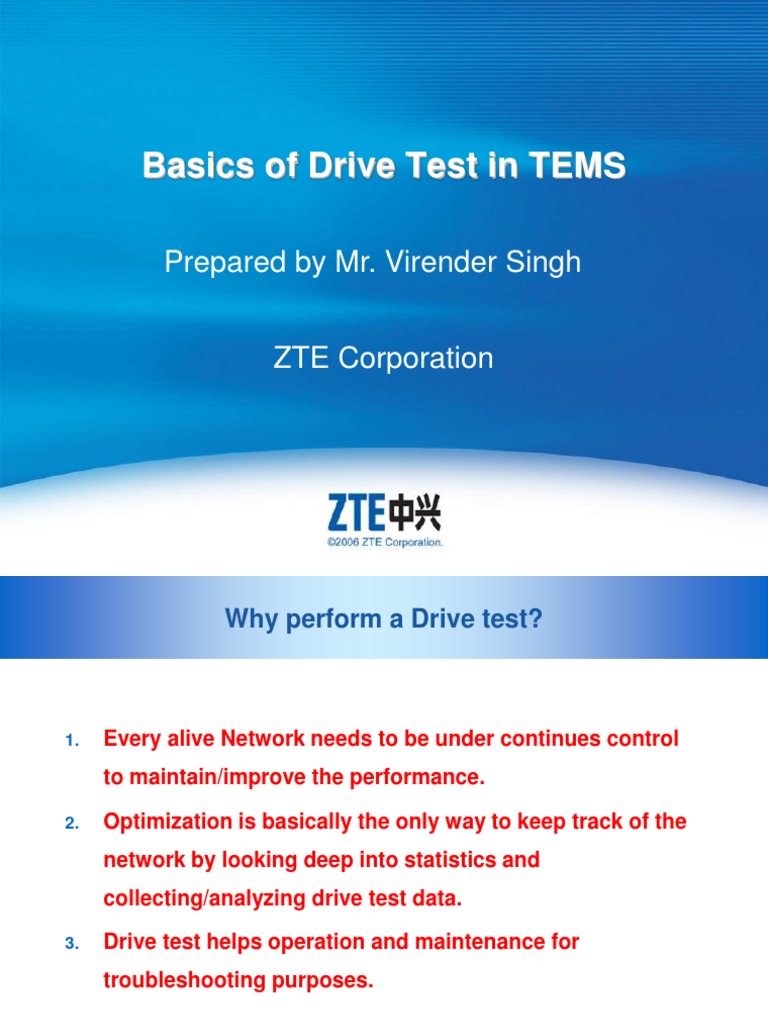 Basics of Drive Test in TEMS | PDF | General Packet Radio Service ...