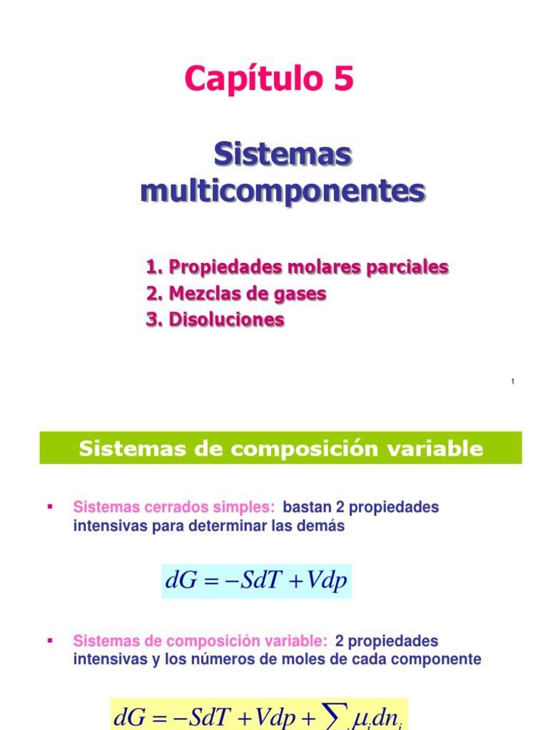 Cap.5 Sistemas Multicomponente | PDF | Ósmosis | Ciencias fisicas